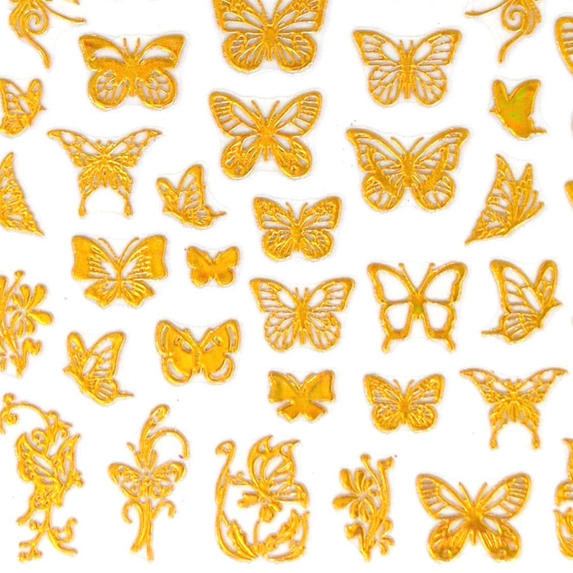 Gold Butterflies Sticker #10 – My Little Nail Art Shop